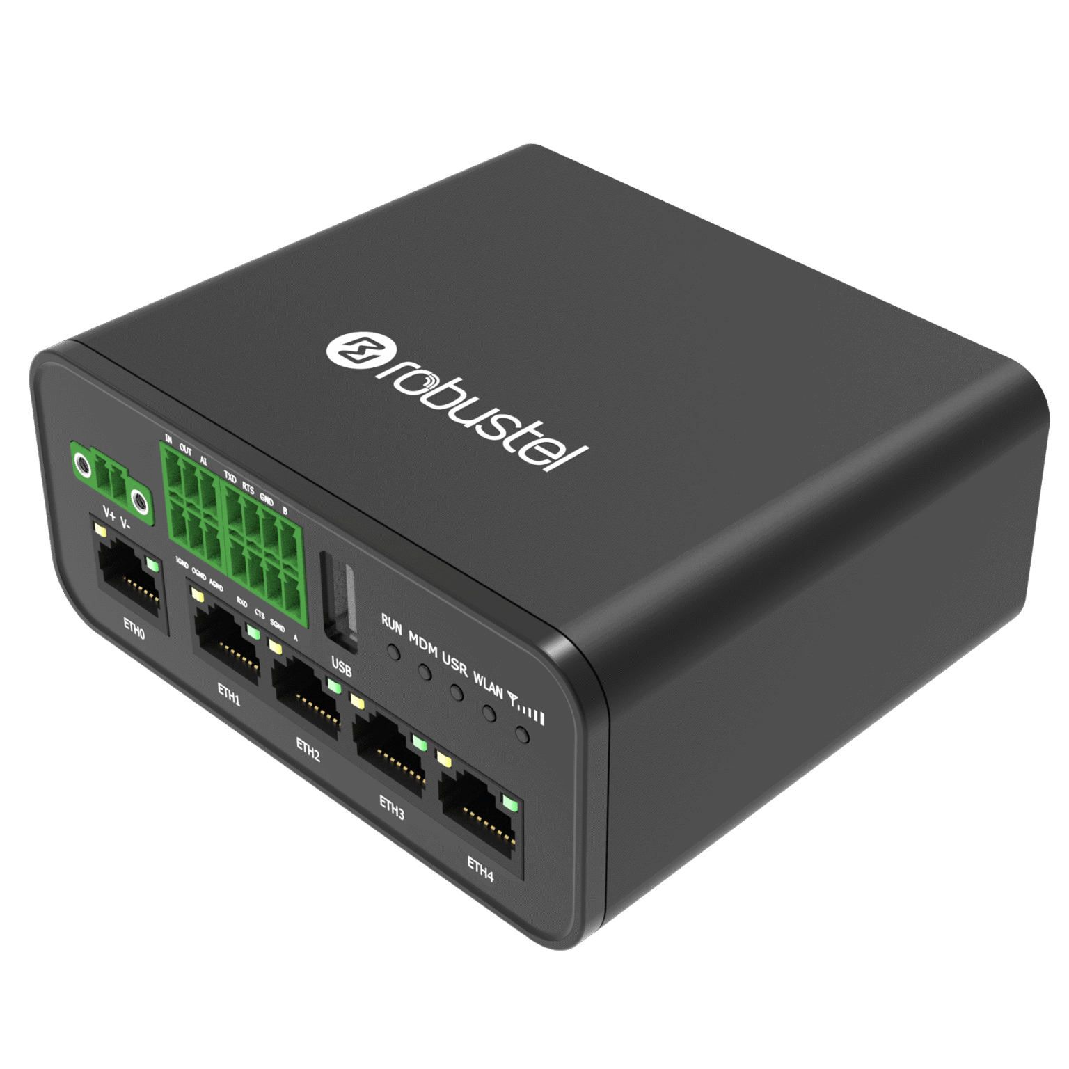 R1520 5-Port Industrial Dual-SIM 4G LTE Router | Robustel